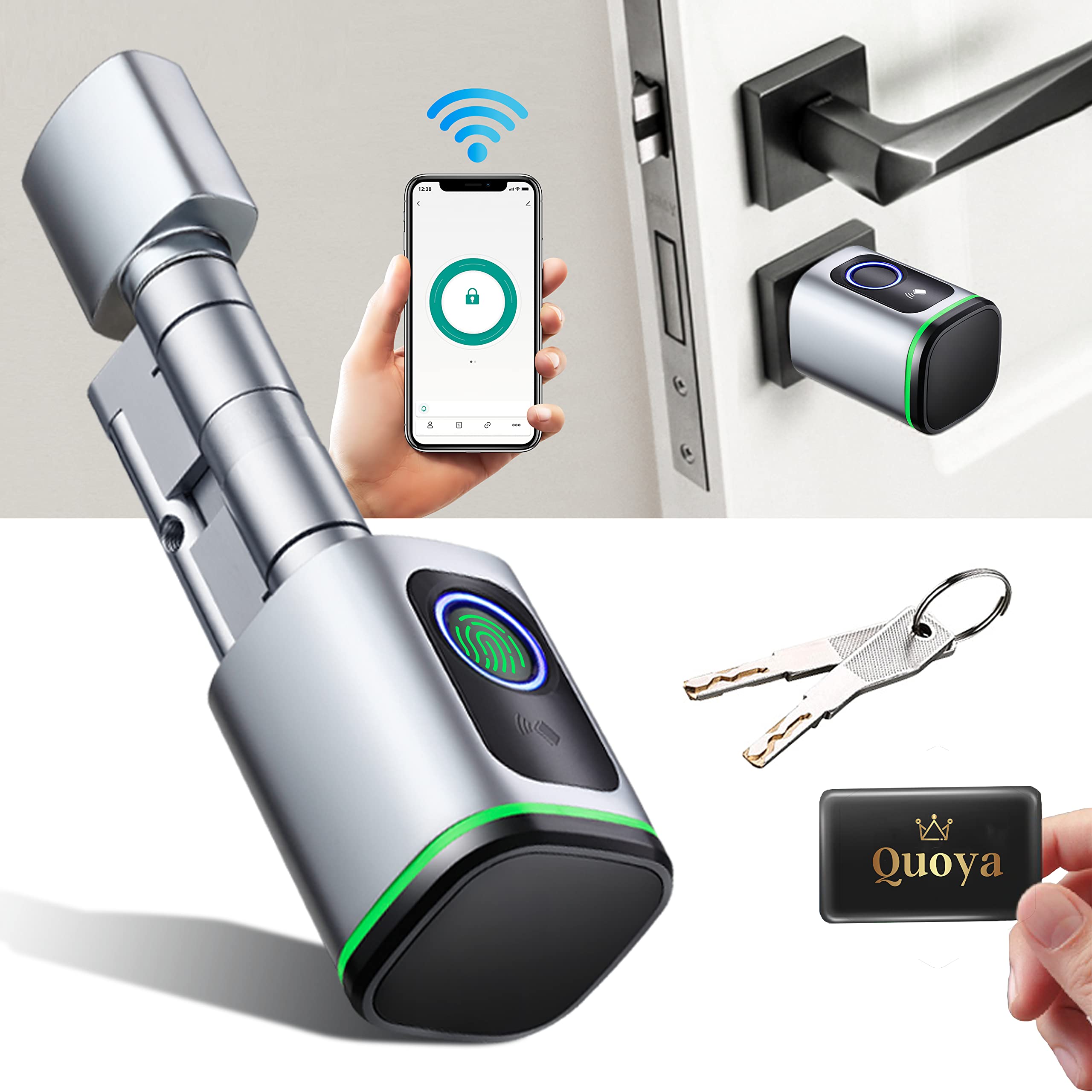 QUOYA Euro Cylinder Smart Lock (K1 Smart Euro Cylinder Lock) – Quoya Living