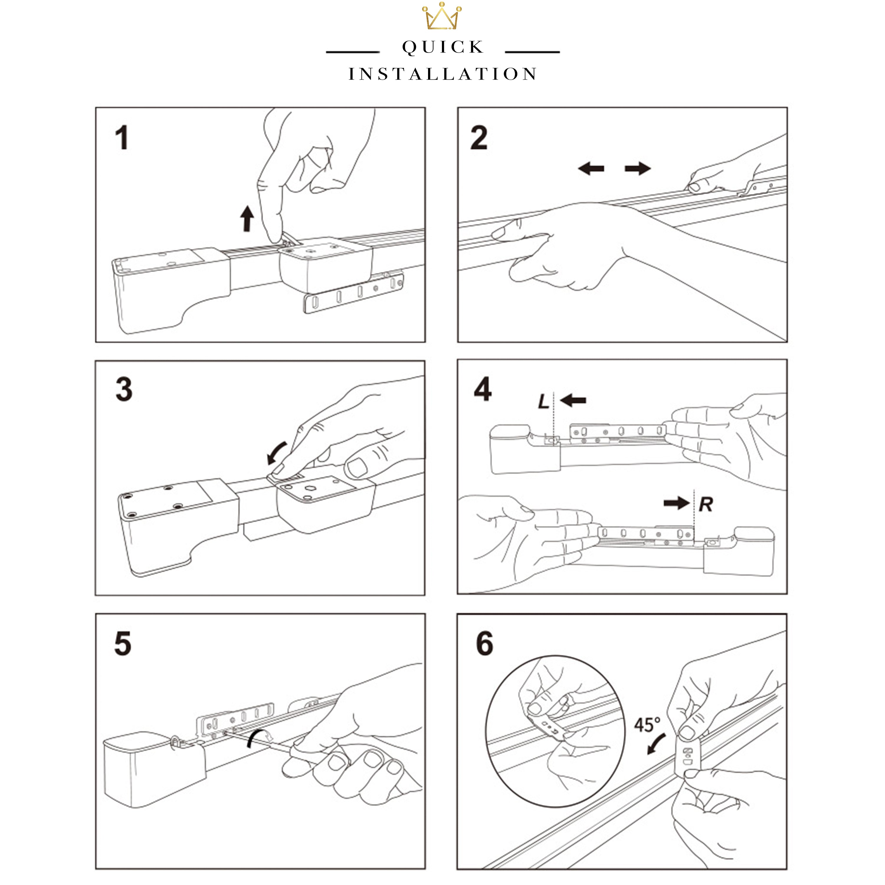 EX500 Telescopic- Smart Electric Extendable Curtain Track – Quoya Living